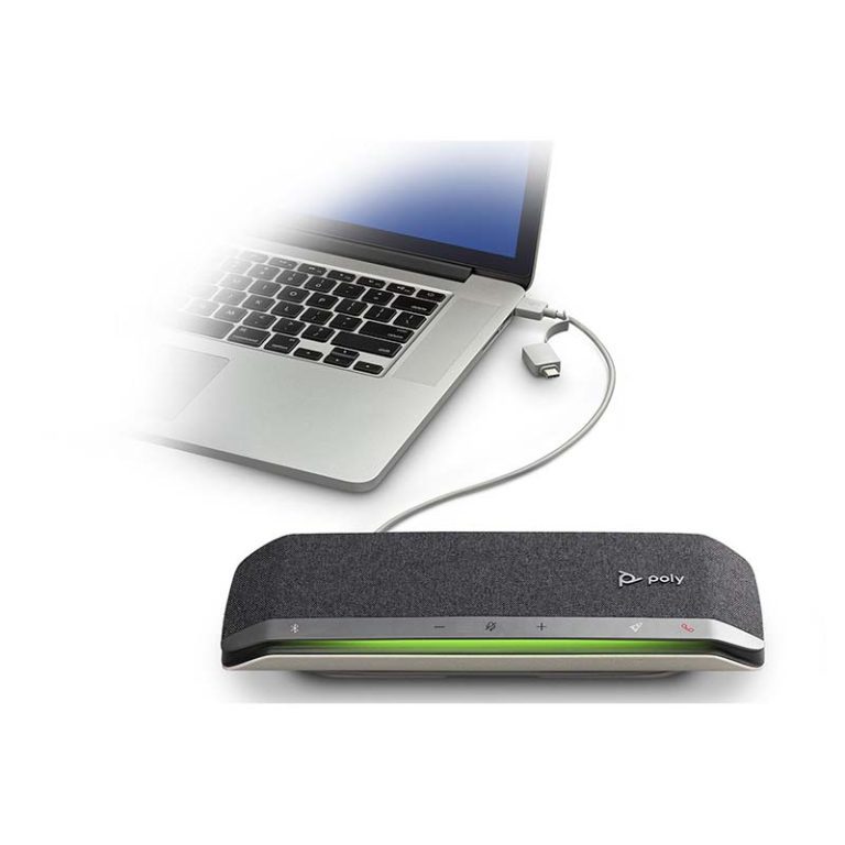Poly Sync 40+ 會議電話揚聲器 | MS Teams | USB-A & USB-C | 隨附藍牙配接器 (77P36AA ...