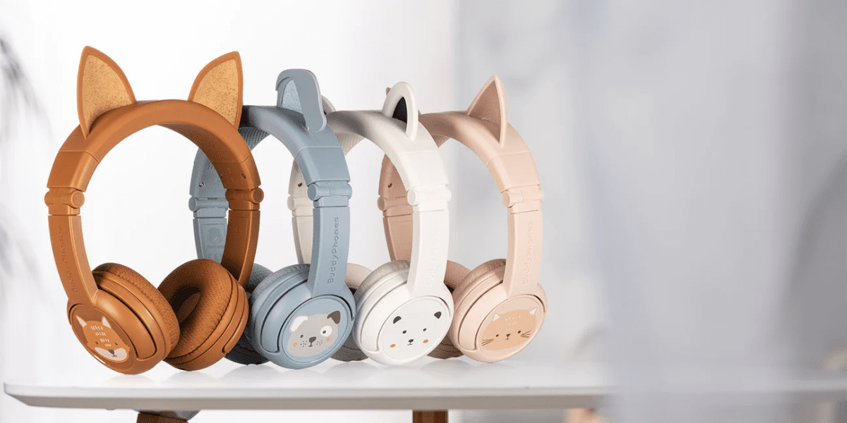 BuddyPhones PlayEars+ Wireless Bluetooth Kid's Headphones | Bear (BP ...