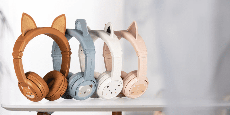 BuddyPhones PlayEars+ Wireless Bluetooth Kid's Headphones | Bear (BP ...