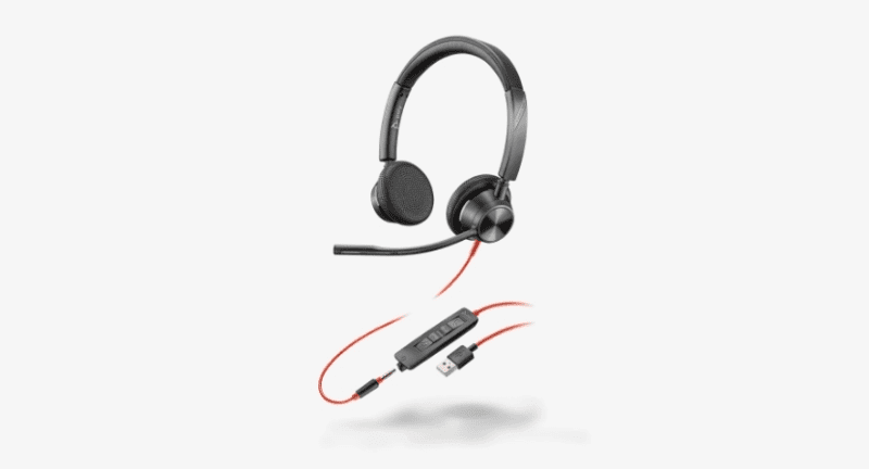 Poly Blackwire 3320 USB-C Stereo Headset + USB-C/A Adapter | MS Teams ...