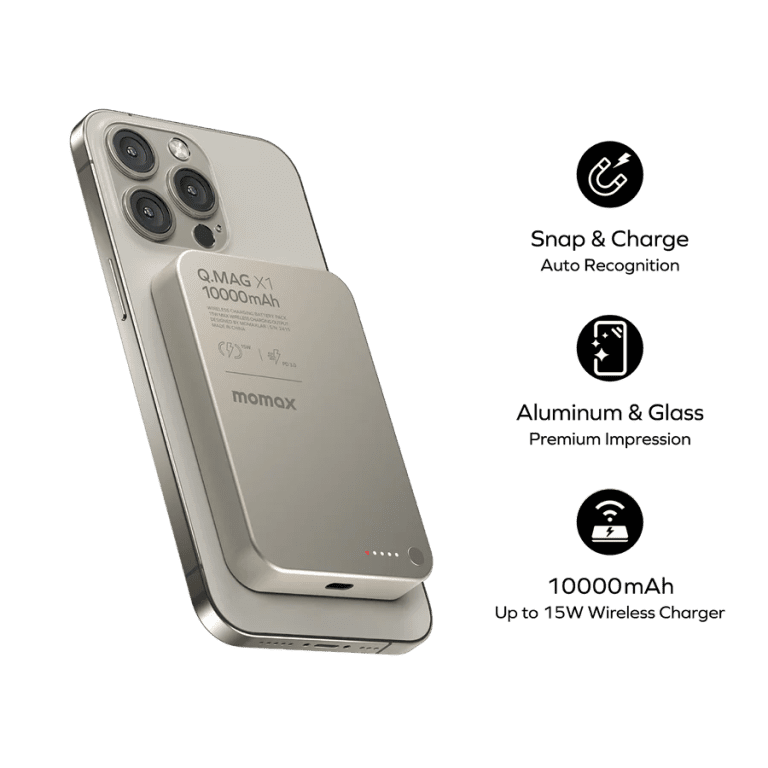 Momax Q.Mag X1 Magnetic Wireless Power Bank 10000mAh | Gen 2 ...
