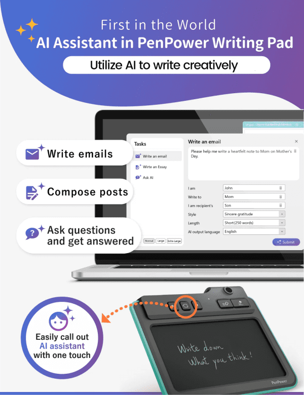 PenPower ePaper Writing Pad | Win/Mac (PPEPAPER) - Vertex