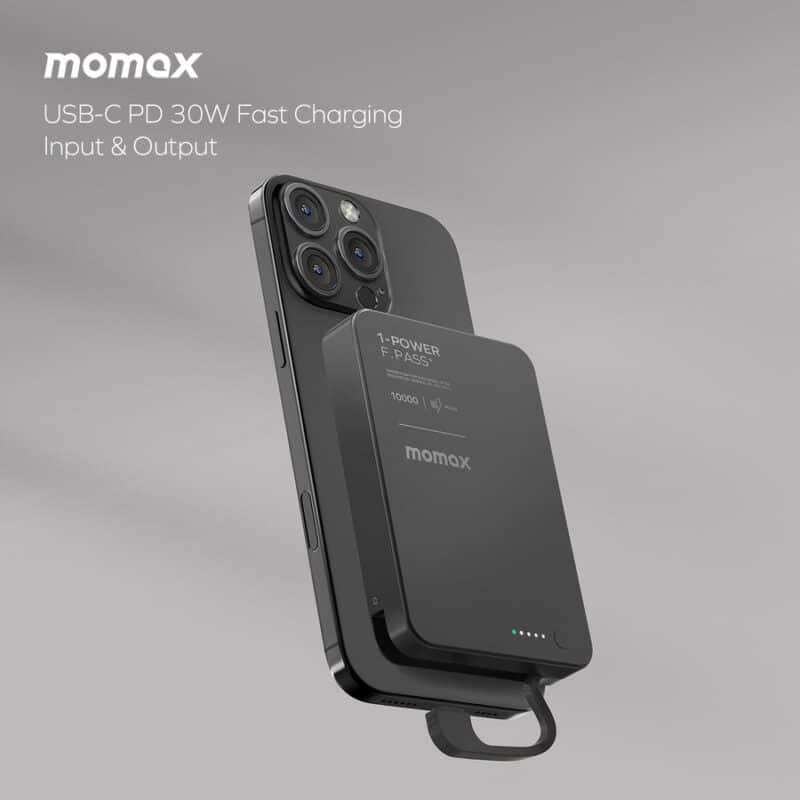 Momax 1-Power F.Pass+ 10000mAh Magnetic Battery Pack With Built-In ...